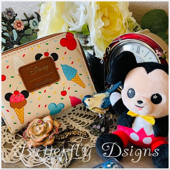 Loungefly | Bags | Loungefly Disney Mickey Mouse Icon Ice Cream Wallet ...